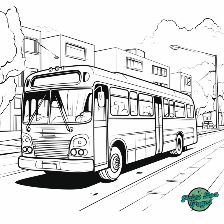 21 City Bus Coloring Page Free Printable