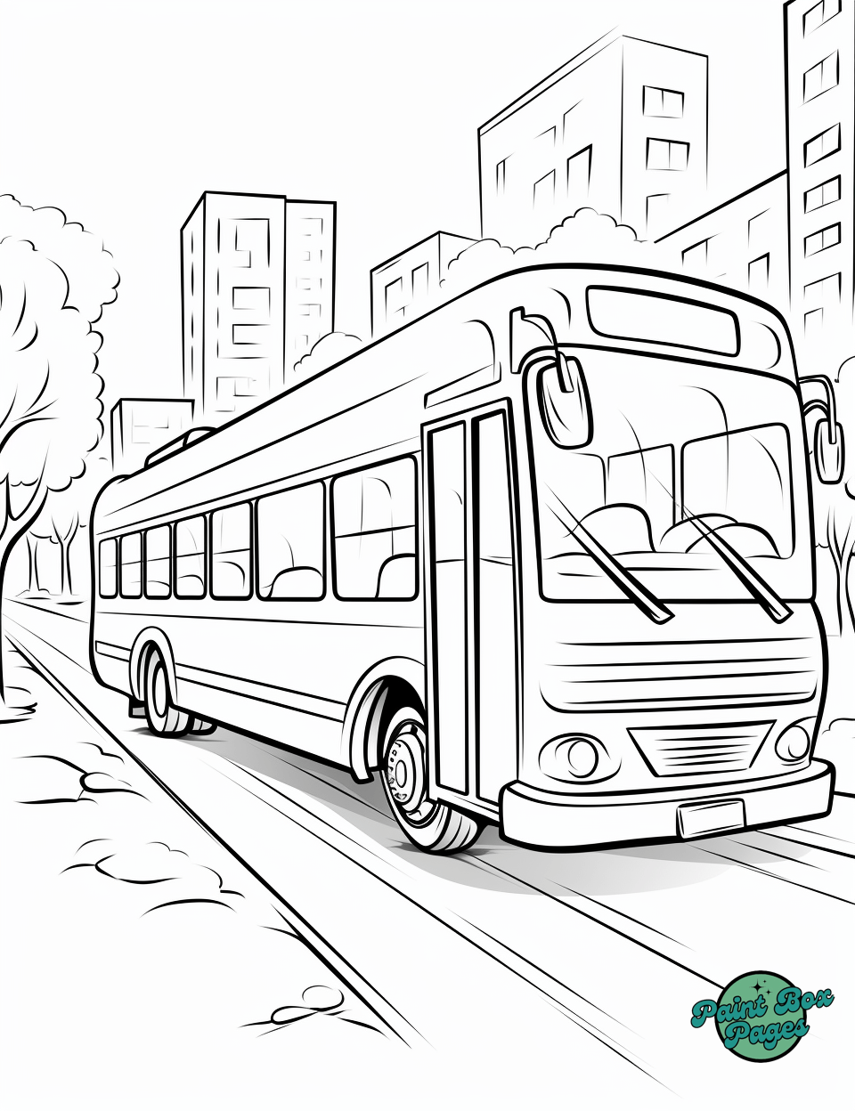 21 City Bus Coloring Page Free Printable