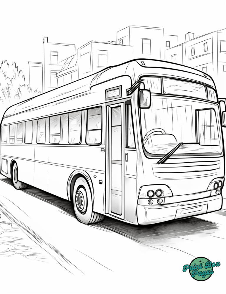 21 City Bus Coloring Page Free Printable