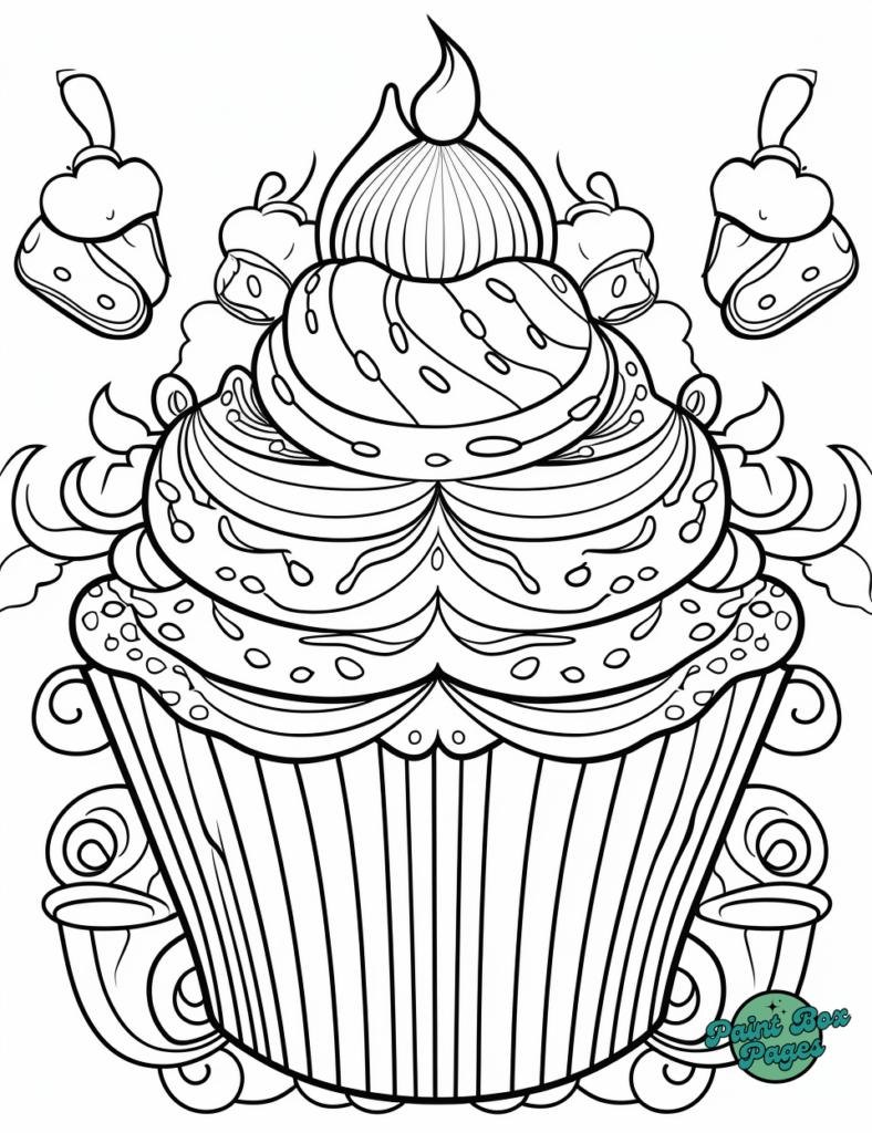 18 Cupcake Coloring Pages Free Printable