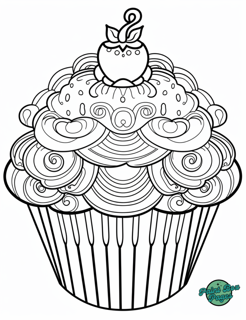 18 Cupcake Coloring Pages Free Printable