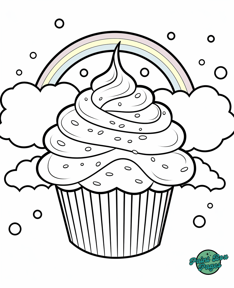 Fun Cupcakes Coloring Page Printables