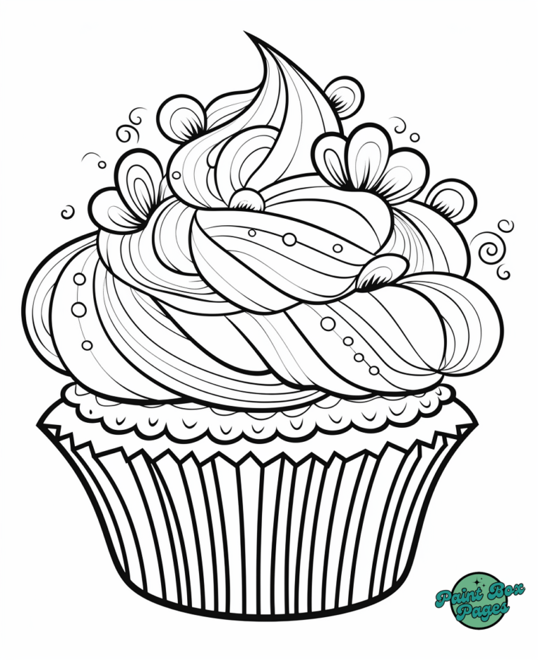 Fun Cupcakes Coloring Page Printables