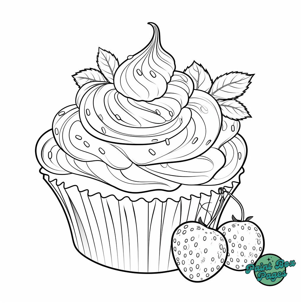 Cupcake Coloring Pages With Frosting