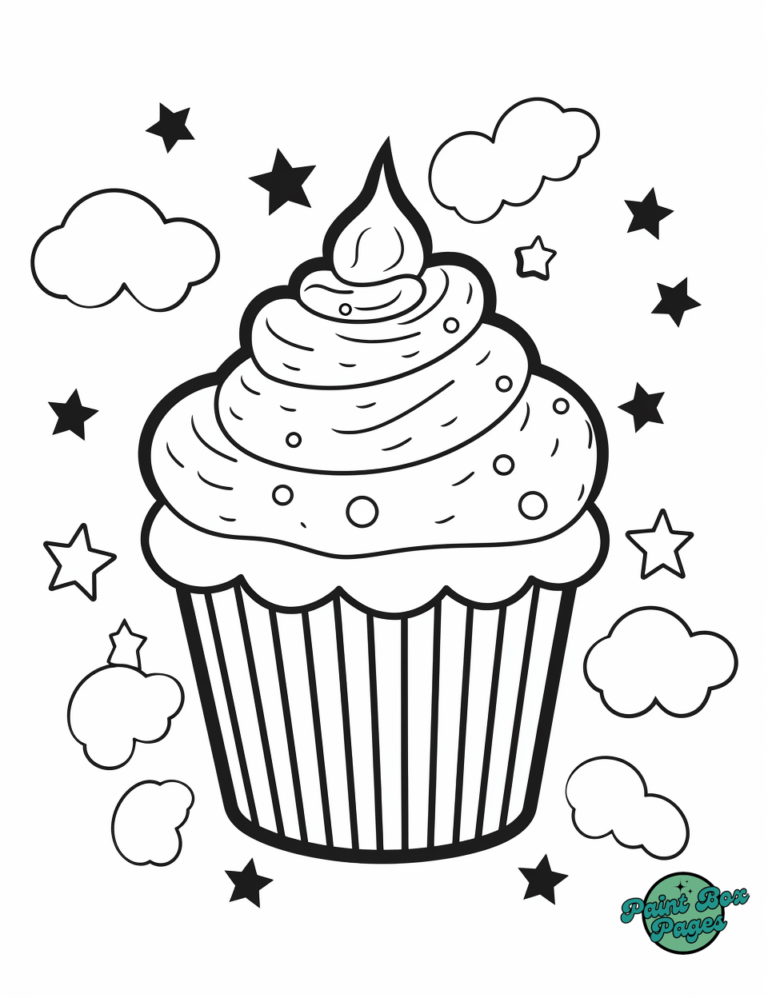 Cupcake Coloring Pages For Celebrations