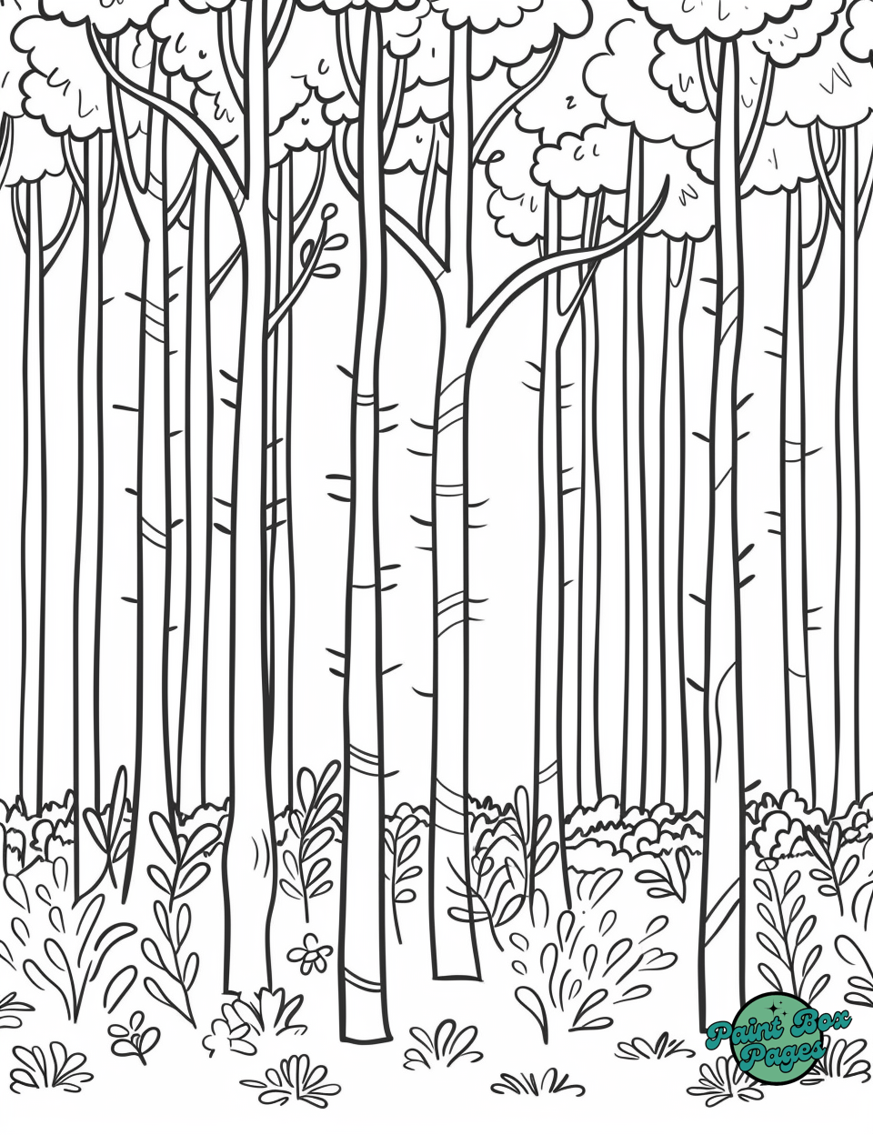 39 Cartoon Forest Coloring Pages For Adults