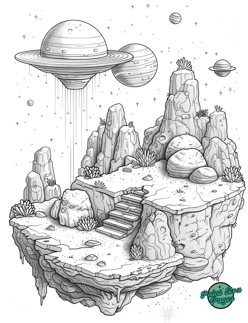 Isometric Geographical Locations Coloring Pages