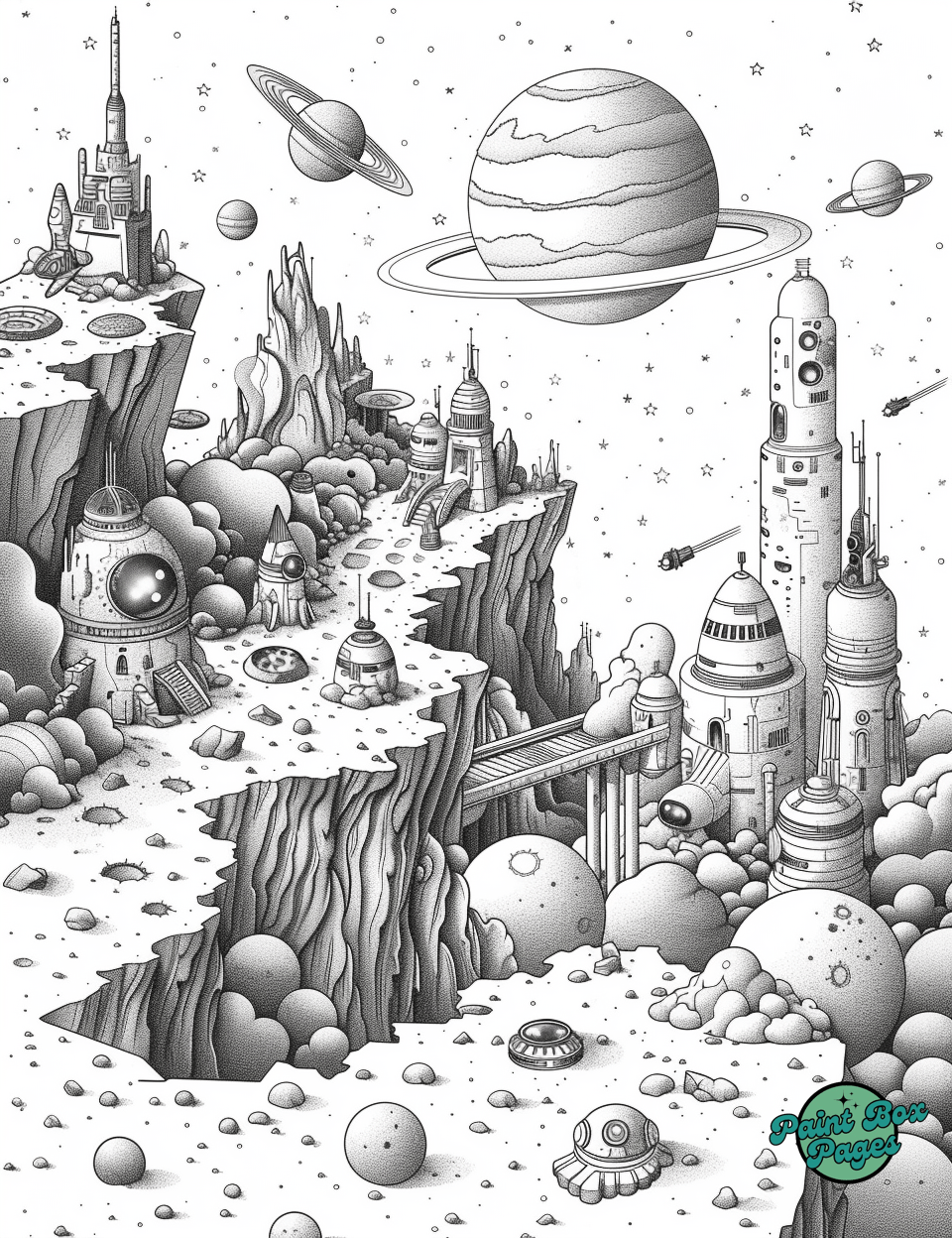 Isometric Geographical Locations Coloring Pages