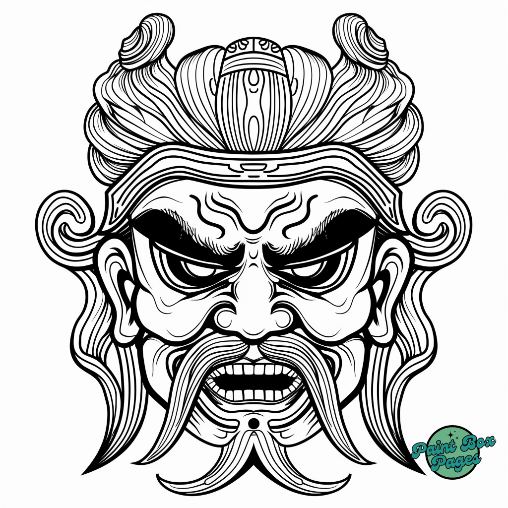 Opera Mask Coloring Pages For Adults