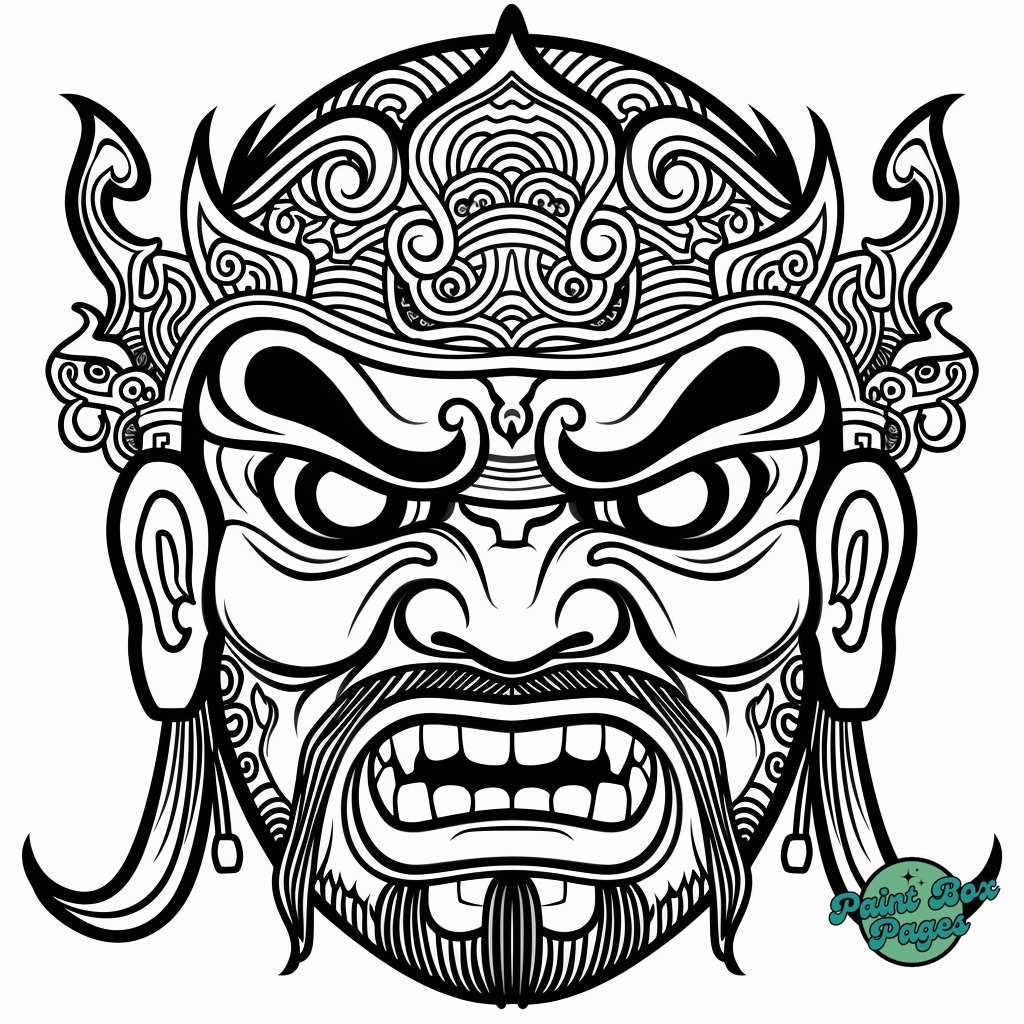 Opera Mask Coloring Pages For Adults