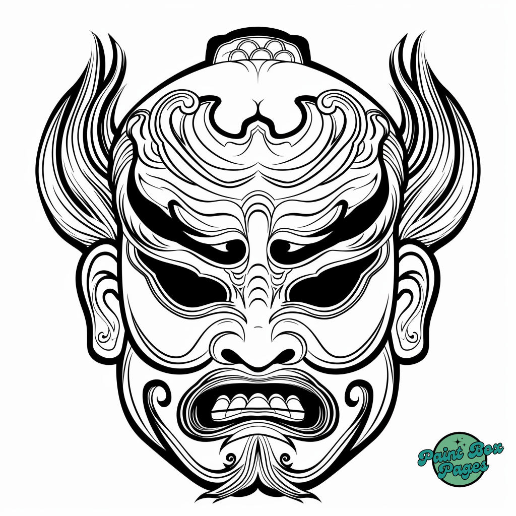 Opera Mask Coloring Pages For Adults