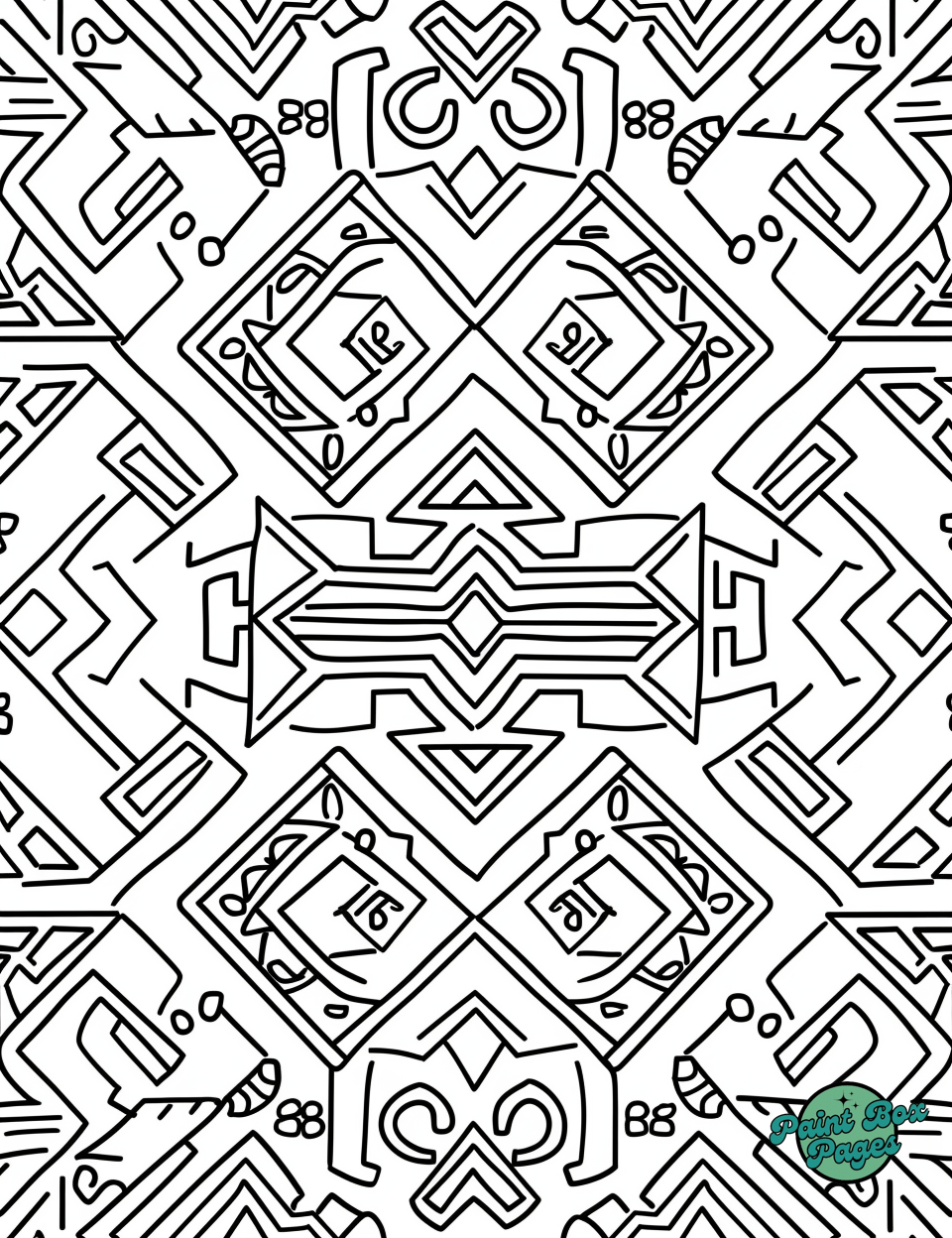 45 Tribal Flower Pattern Coloring Printables For Adults